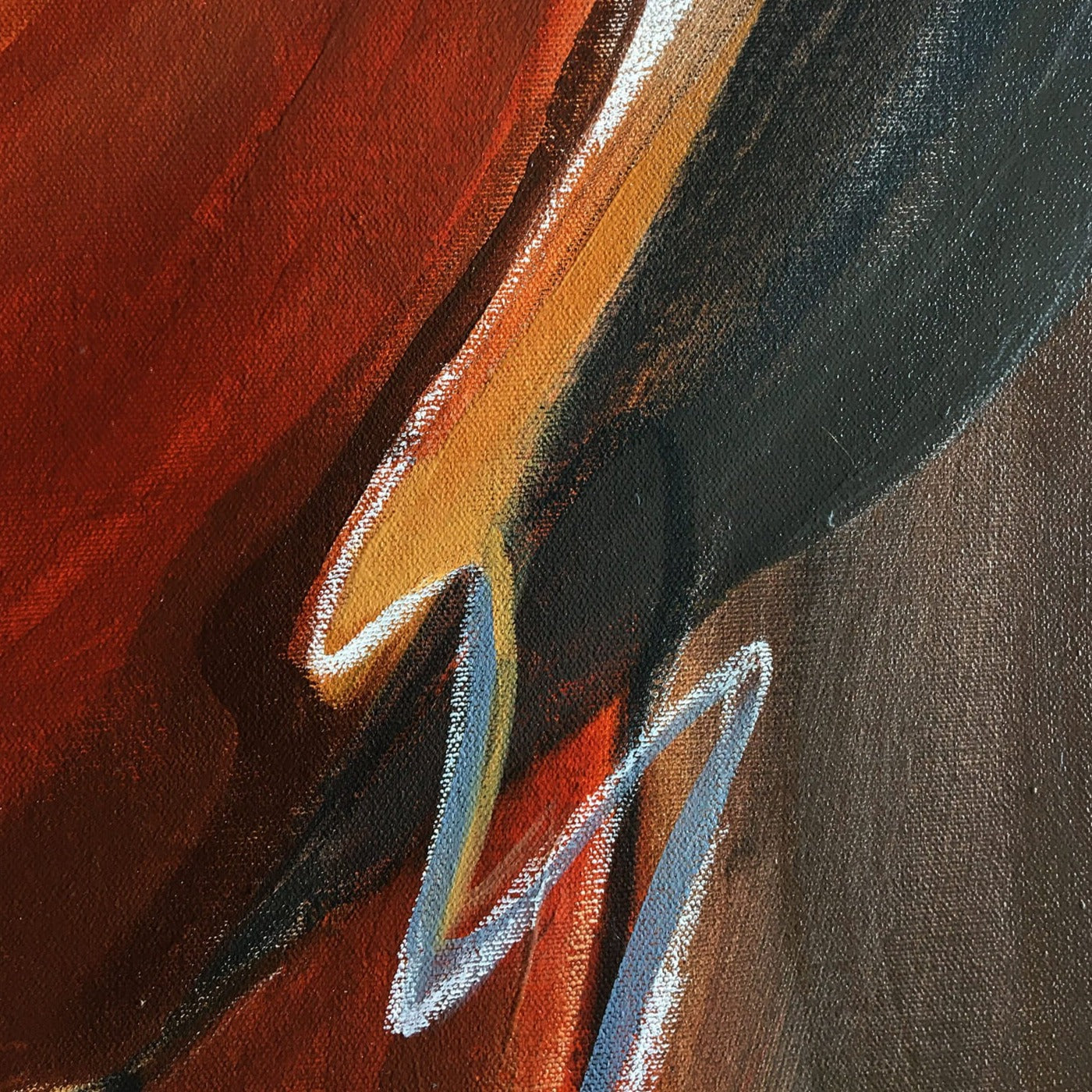 Abstract painting WIND FLOW – laura.treimane.saulaja